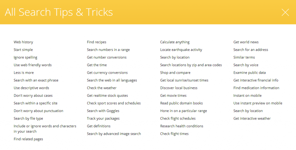 50 Google Search Tips Tricks 50 Google Search Tips Tricks